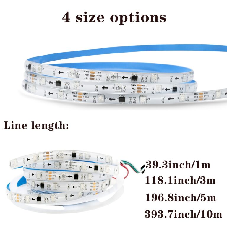 Rgb 5050 Led Strip Lights Music Sync Remote Control Vibrant Colors ...