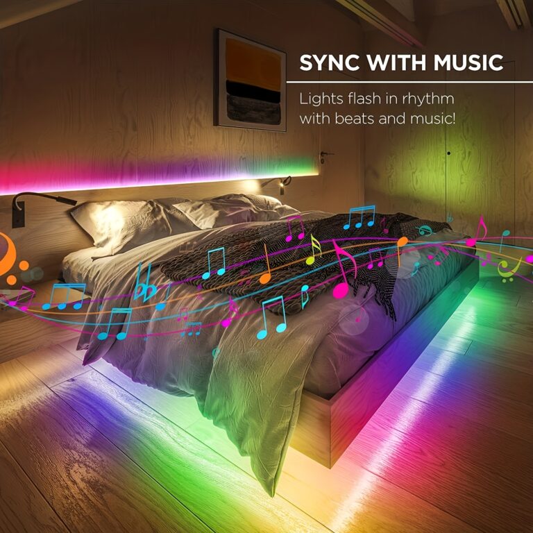 Rgb 5050 Led Strip Lights Music Sync Remote Control Vibrant Colors ...