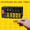 129 Weatherproof Circuit Breaker Stickers Durable Easyapply Safety ...