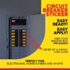 129 Weatherproof Circuit Breaker Stickers Durable Easyapply Safety ...