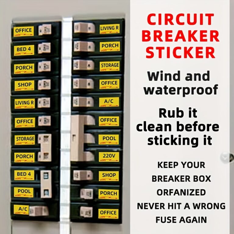 129 Weatherproof Circuit Breaker Stickers Durable Easyapply Safety ...