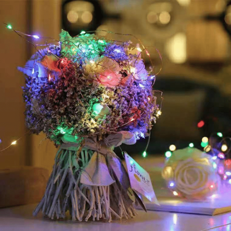 Extralong 19685 Led Colored String Lights Battery Powered Christmas ...