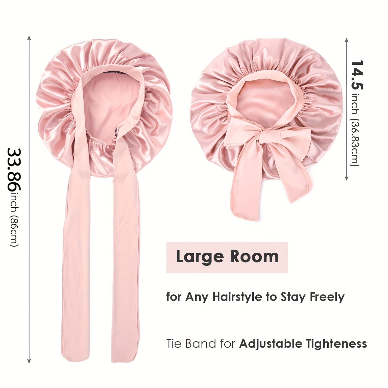 Unisex Satin Silk Sleep Bonnet Adjustable Comfort Hair Protection ...