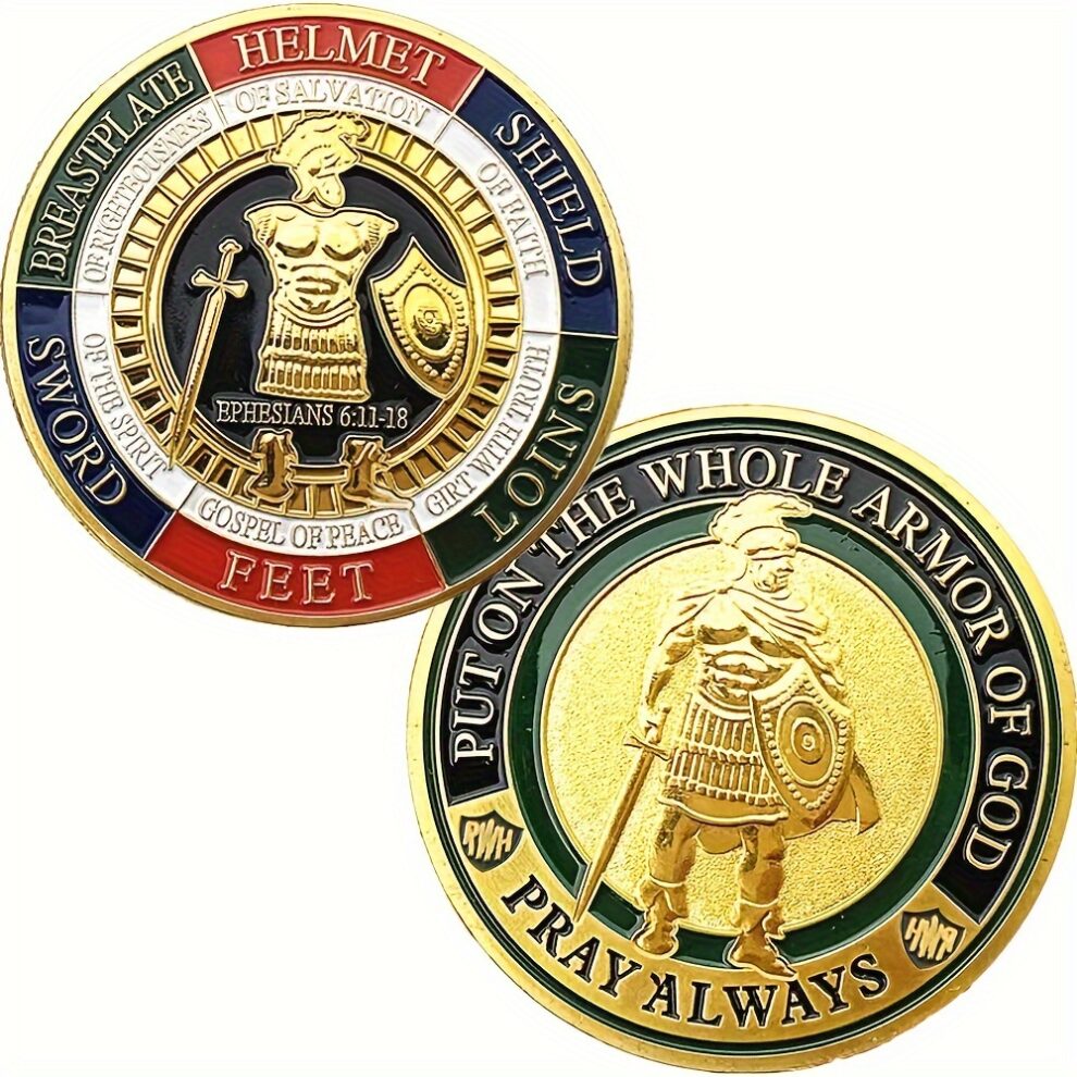 Armor Of God Challenge Coin Inspirational Prayer Commemorative Gift ...