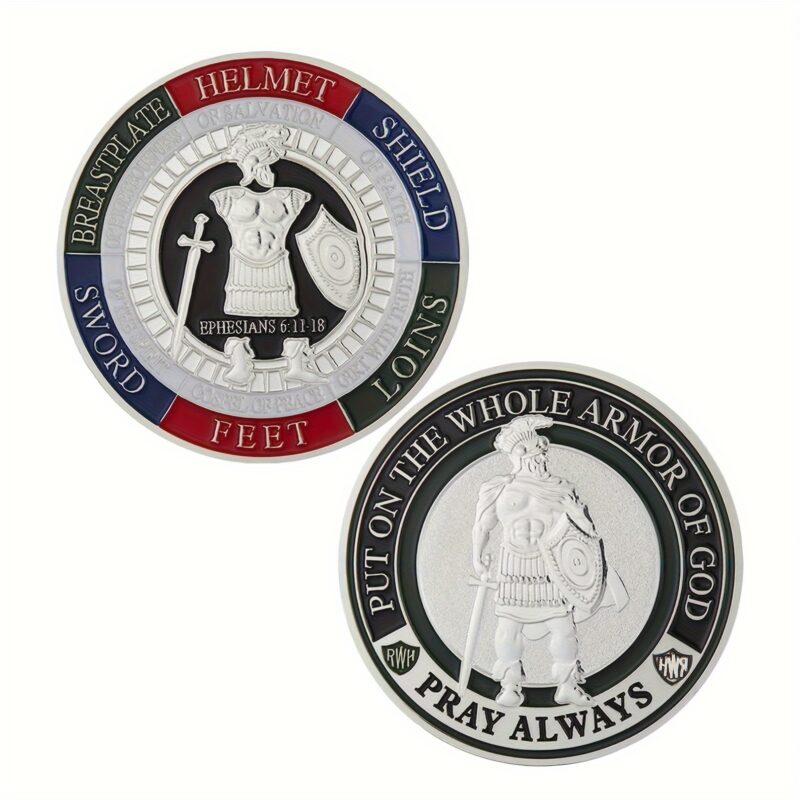 Armor Of God Challenge Coin Inspirational Prayer Commemorative Gift ...