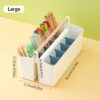 Large Portable Plastic Caddy With Handle Adjustable Dividers For Art ...