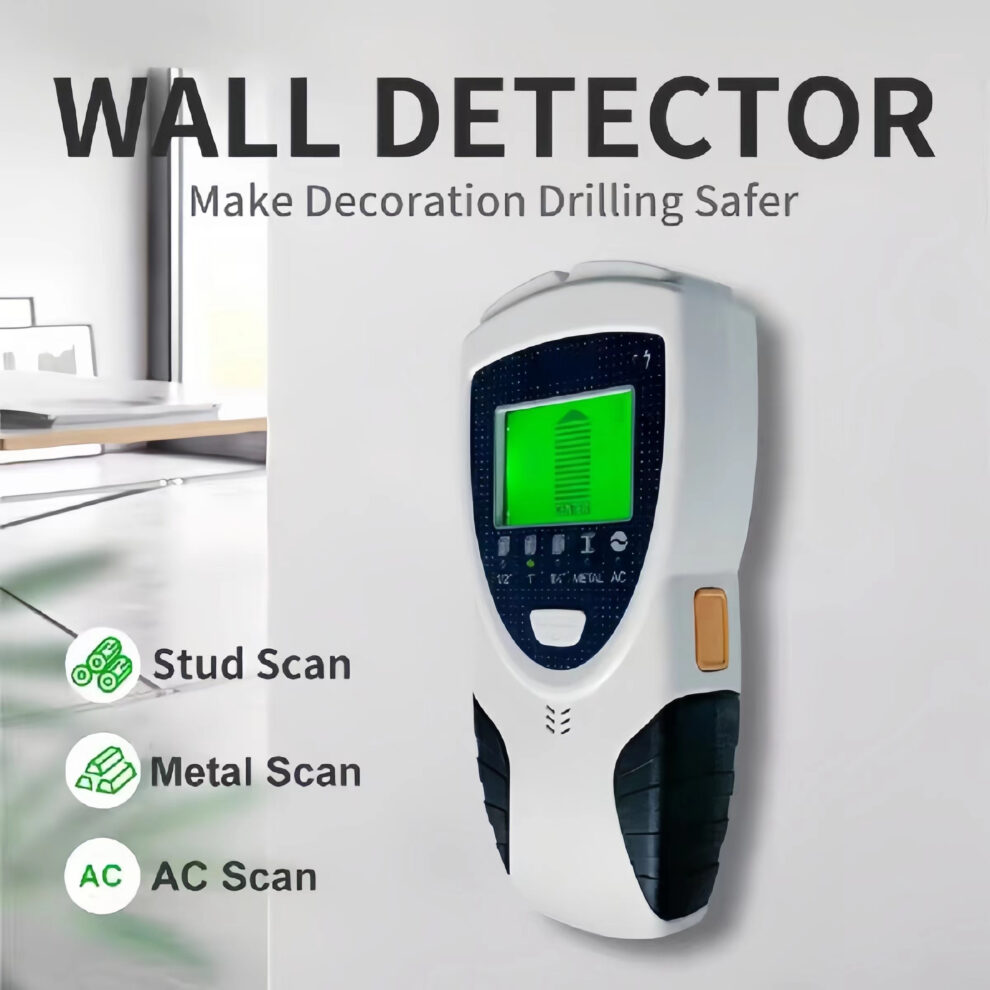 5in1 Hd Stud Finder Wall Scanner Intelligent Chip Lcd Display - Free ...