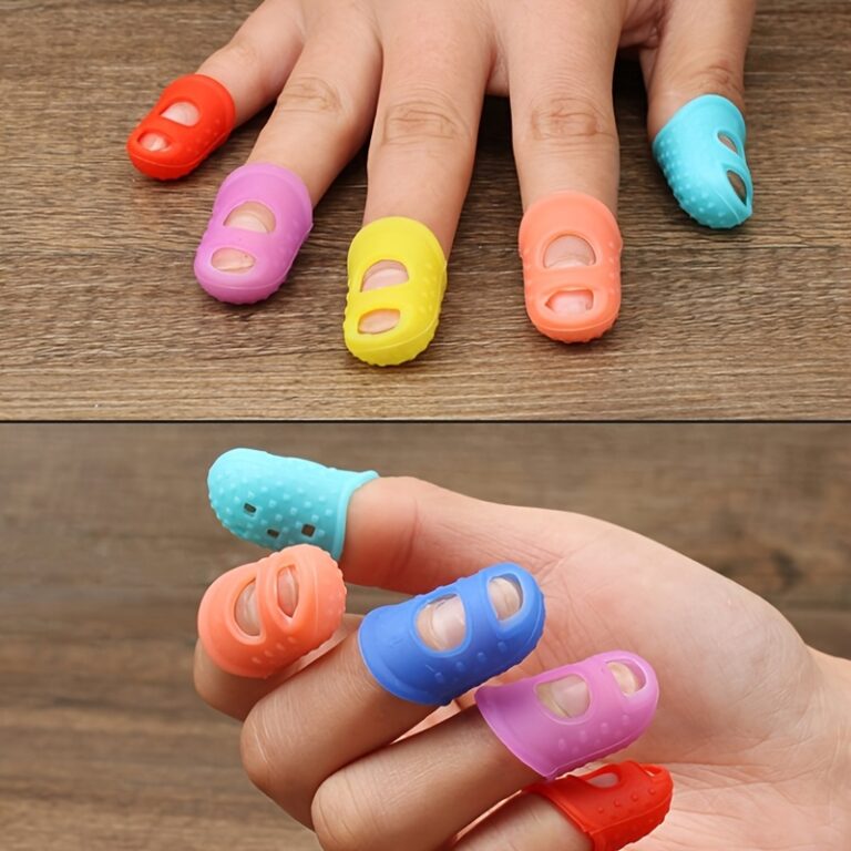 5pack Colorful Silicone Finger Protectors Reusable Safety Covers For ...