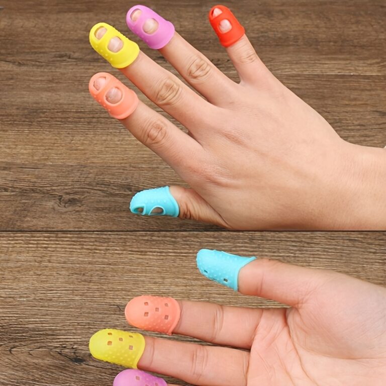 5pack Colorful Silicone Finger Protectors Reusable Safety Covers For ...