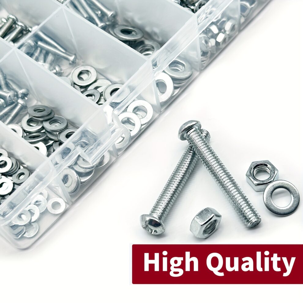 Metric Screws Bolts Nuts Washers Assortment Kit 180546pcs Set - Free ...