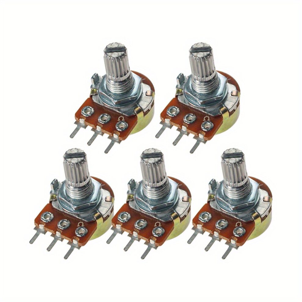 Adjustable Wh148 Rotary Potentiometer Set 15mm 3pin Volume Control 5pcs ...