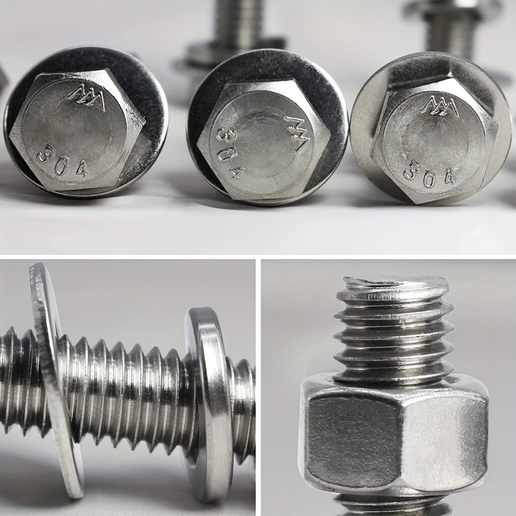 480pcs Stainless Steel Hex Head Bolts Nuts Washers Assortment Kit ...