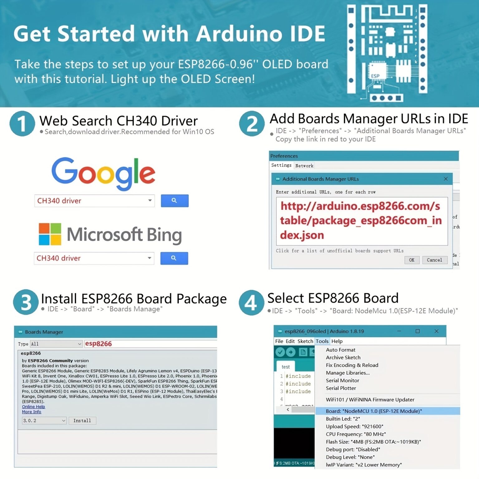 Esp8266 Wifi Development Board With Oled Display For Arduino ...