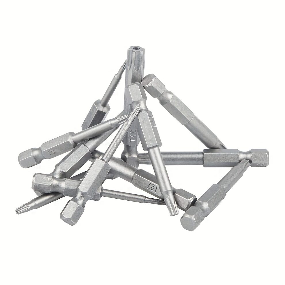 12pc T5t40 Torx Head Screwdriver Bit Set 14 Hex Shank - Free Shipping ...