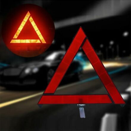Red Reflective Car Emergency Breakdown Warning Triangle Safety Sign ...