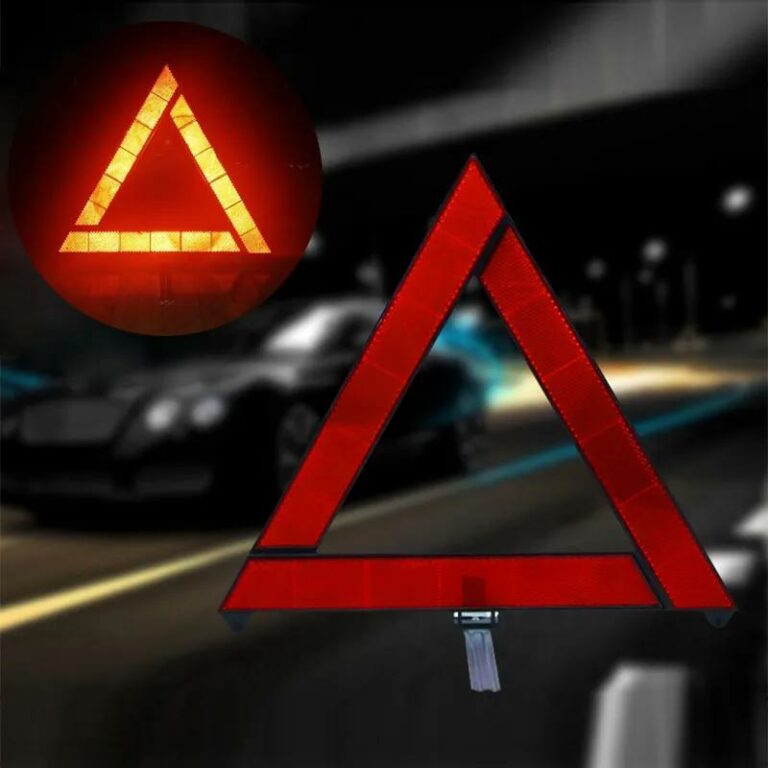 Red Reflective Car Emergency Breakdown Warning Triangle Safety Sign ...
