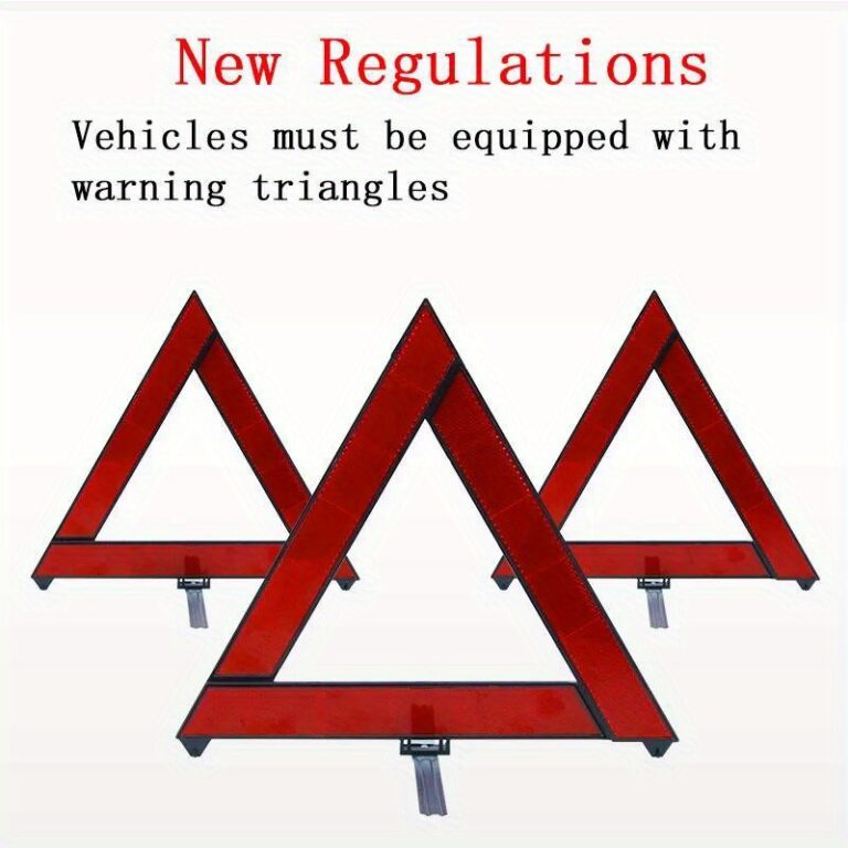 Red Reflective Car Emergency Breakdown Warning Triangle Safety Sign ...