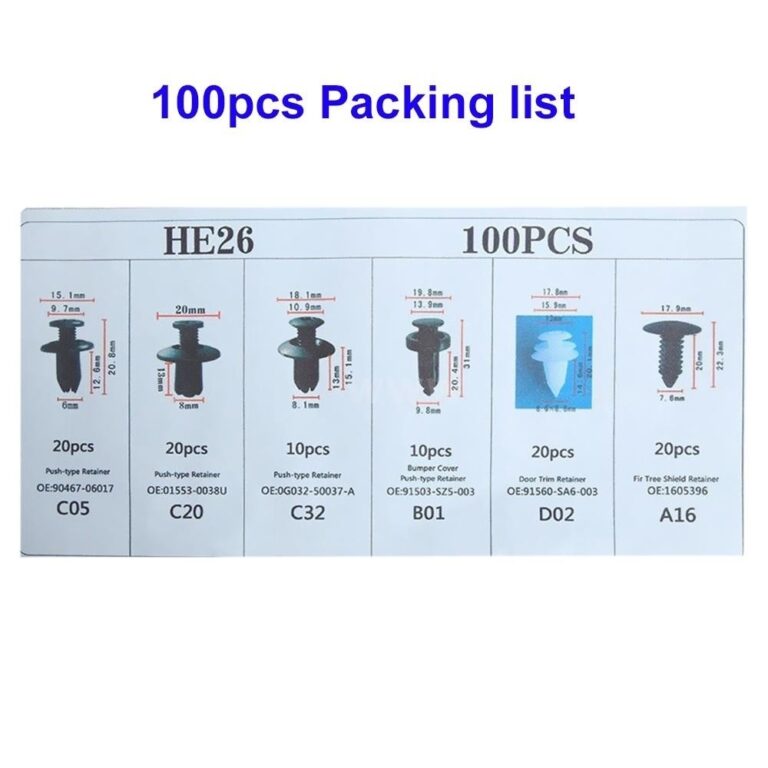 Durable Car Plastic Fastener Clips Secure Bumpers Doors Trim Panels ...