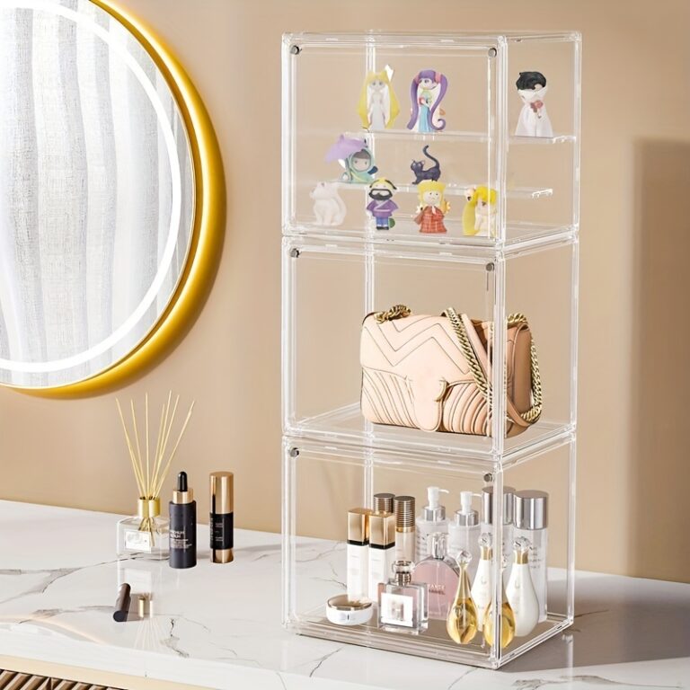 Stackable Transparent Storage Case With Magnetic Door Organize ...