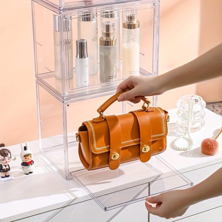 Stackable Transparent Storage Case With Magnetic Door Organize ...