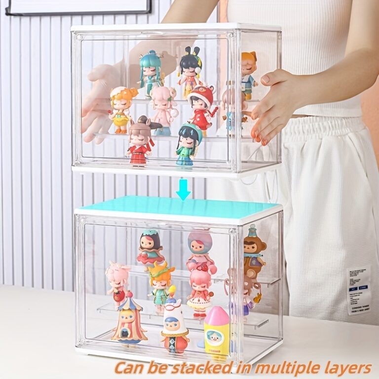 Stackable Transparent Storage Case With Magnetic Door Organize ...