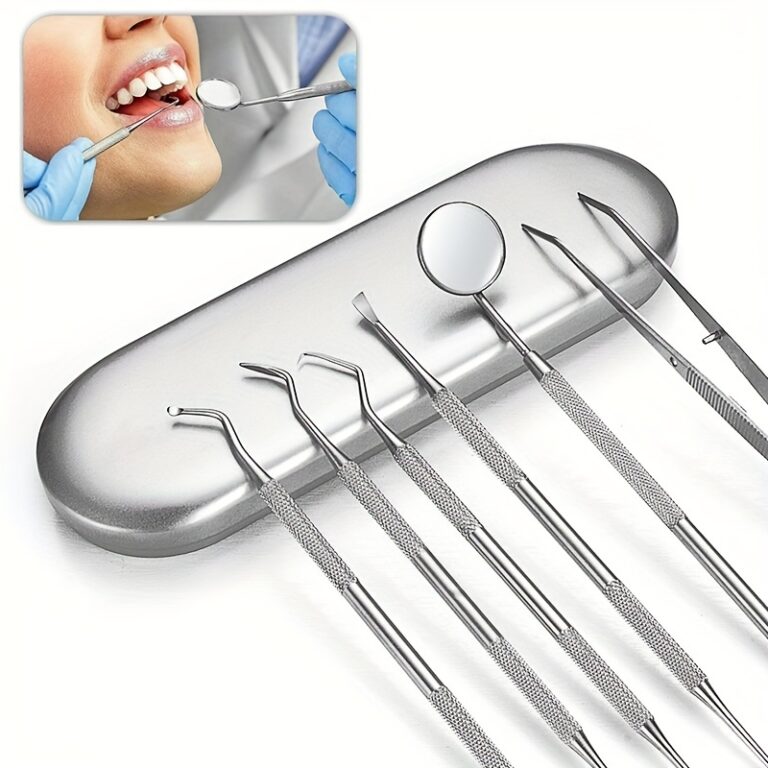 Stainless Steel Dental Hygiene Kit Teeth Cleaning Whitening Tools ...
