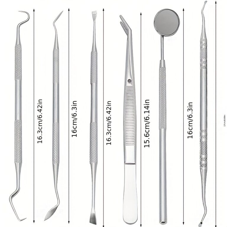 Stainless Steel Dental Hygiene Kit Teeth Cleaning Whitening Tools ...