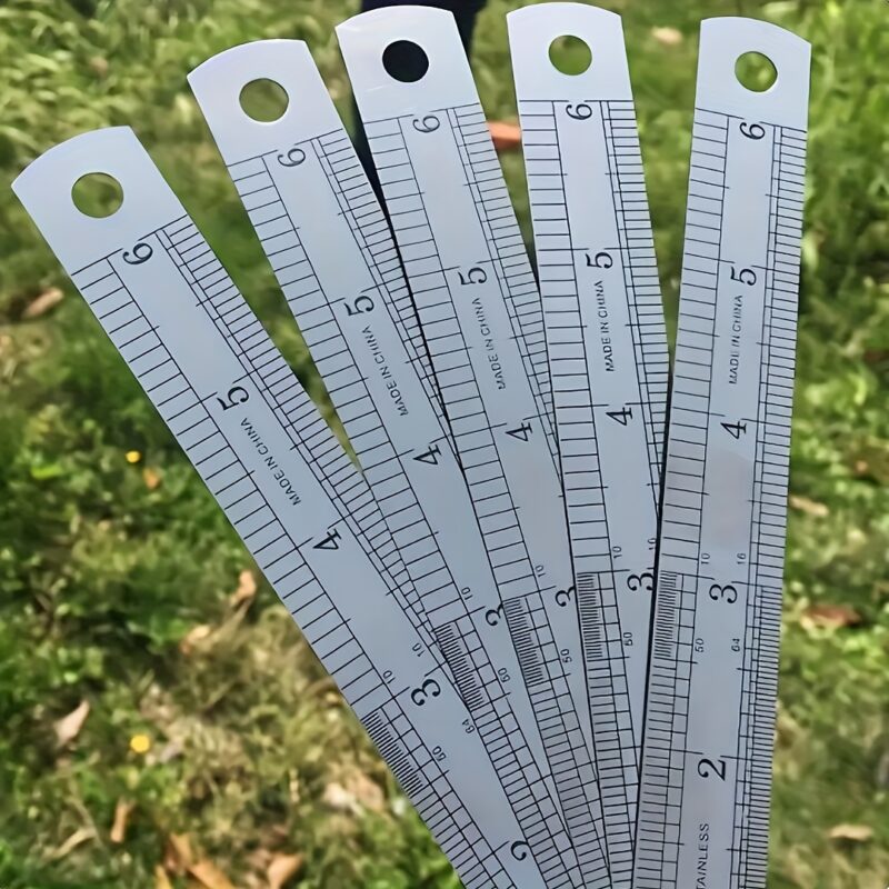 Doublesided Stainless Steel Ruler Precision Measuring Tool For School ...