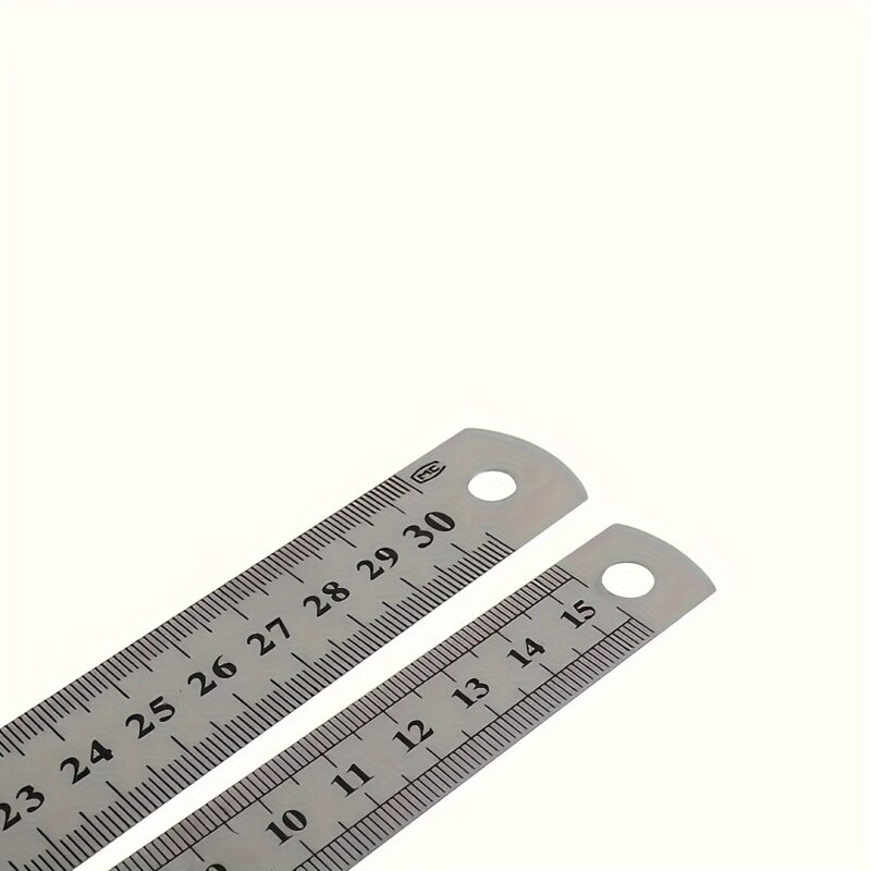 Doublesided Stainless Steel Ruler Precision Measuring Tool For School ...