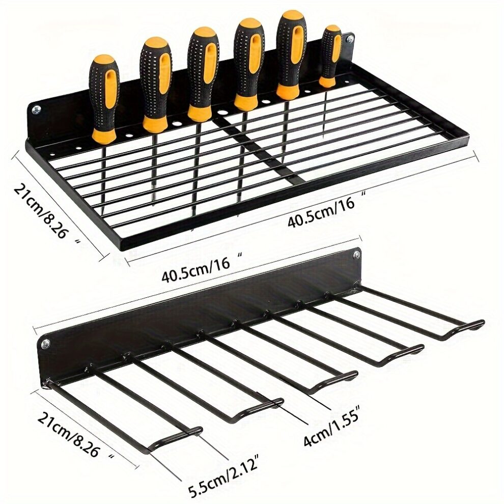 Heavy Duty Wall Mount Power Tool Organizer 4 Slot Drill Holder - Free ...
