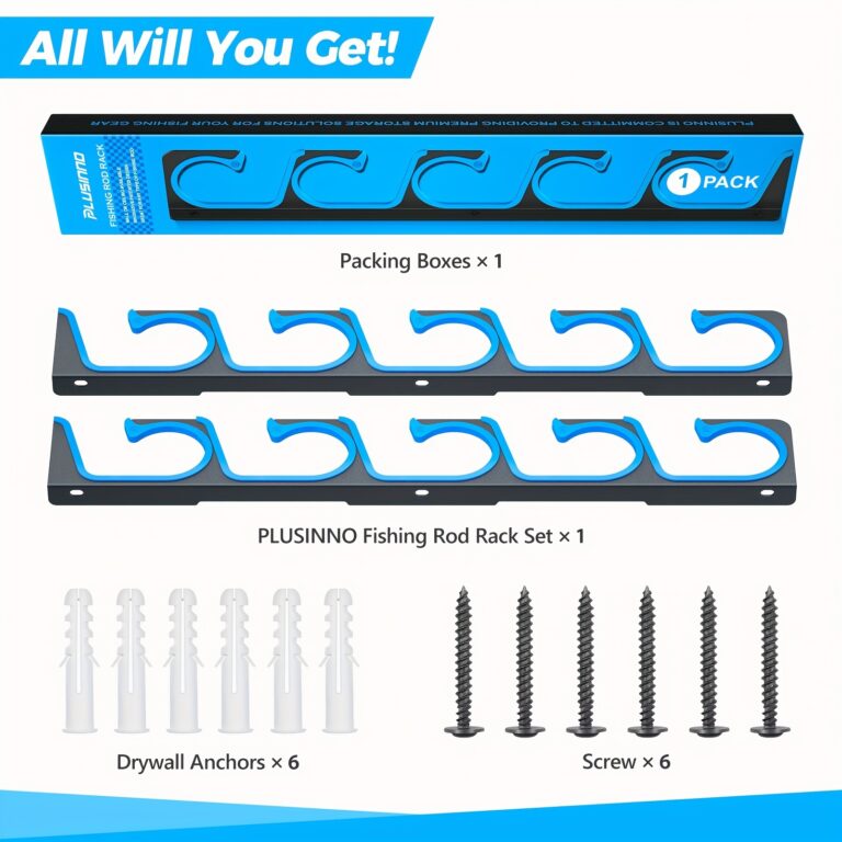 1pack H5 Wallceiling Mounted Horizontal Fishing Rod Holder Rack - Free ...