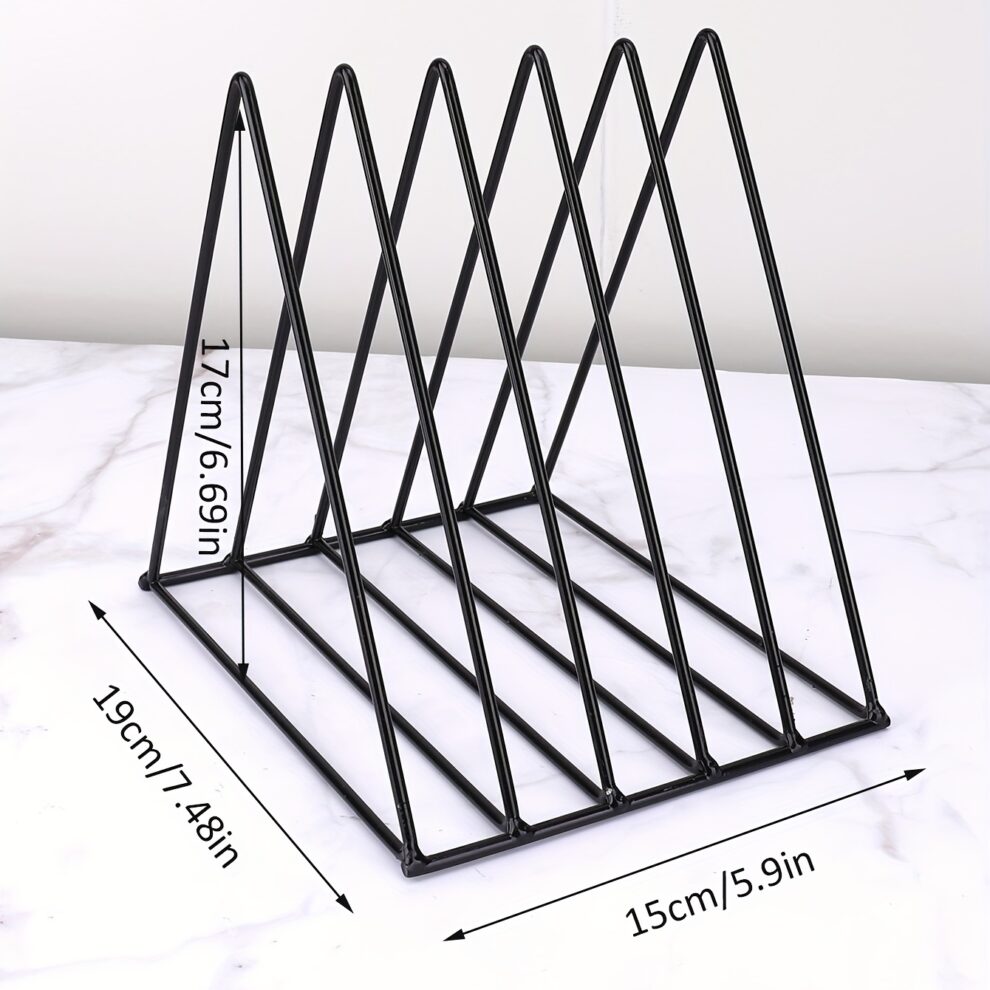 Triangular Fivegrid Iron Desktop Bookshelf File Organizer Rack - Free ...
