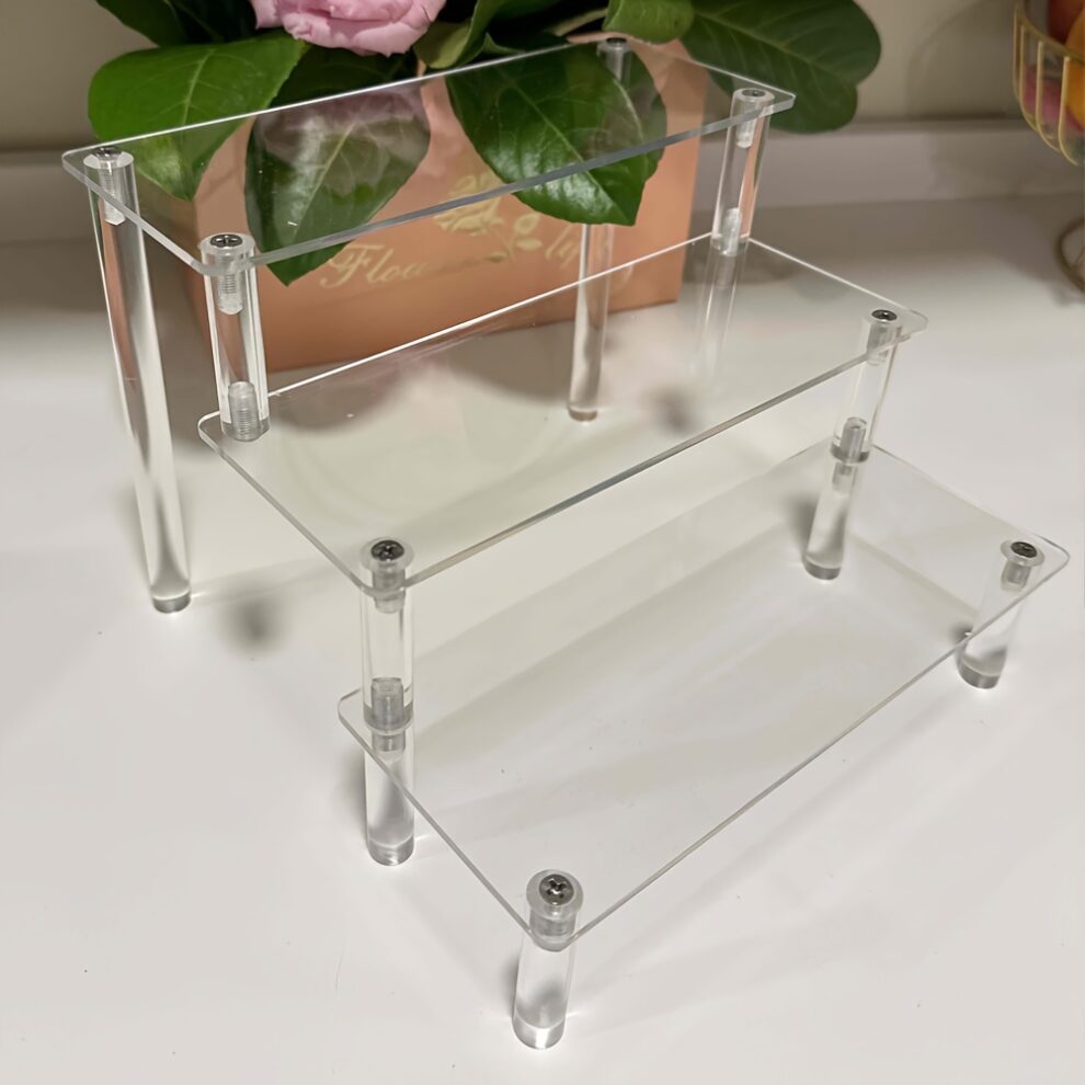 Multitier Acrylic Display Stand Jewelry Dessert Collectible Transparent ...