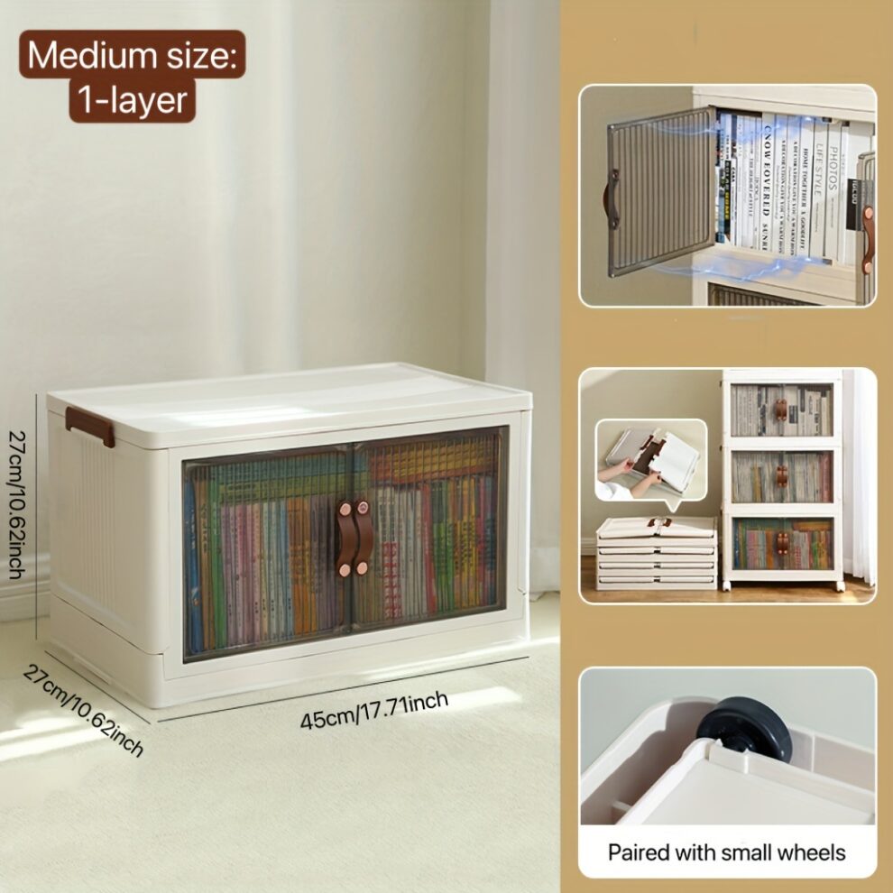 Large Doubledoor Stackable Folding Storage Bin Dustproof Waterproof ...