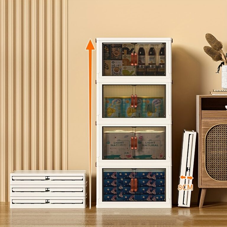 Large Doubledoor Stackable Folding Storage Bin Dustproof Waterproof ...