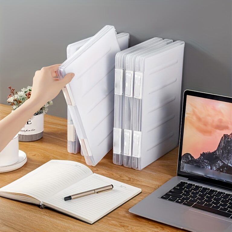 A4 Clear File Organizer Durable Stackable Plastic Box For Office ...