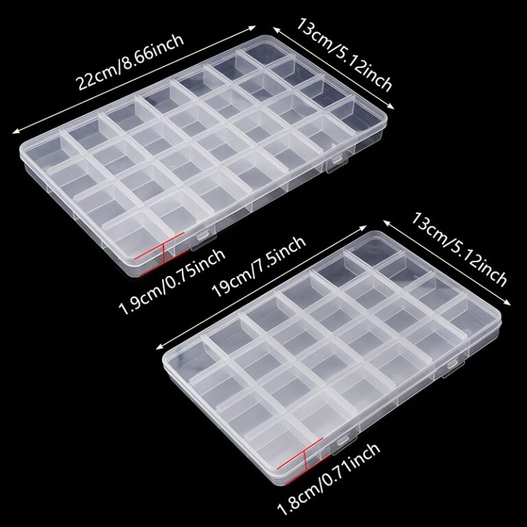 Multigrid Transparent Organizer Box Jewelry Crafts Durable Storage ...