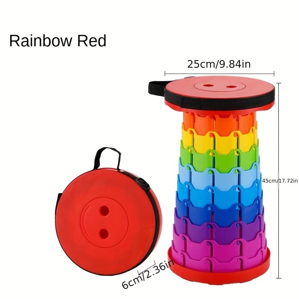 Ultra Lightweight Adjustable Rainbow Stool Portable Folding Chair For ...
