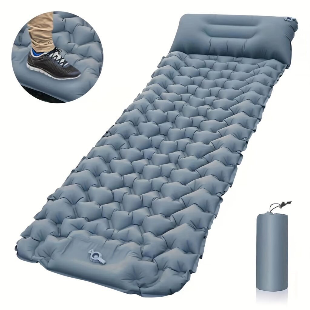 Ultralight Inflatable Camping Mattress With Pillows Travel Bed For ...