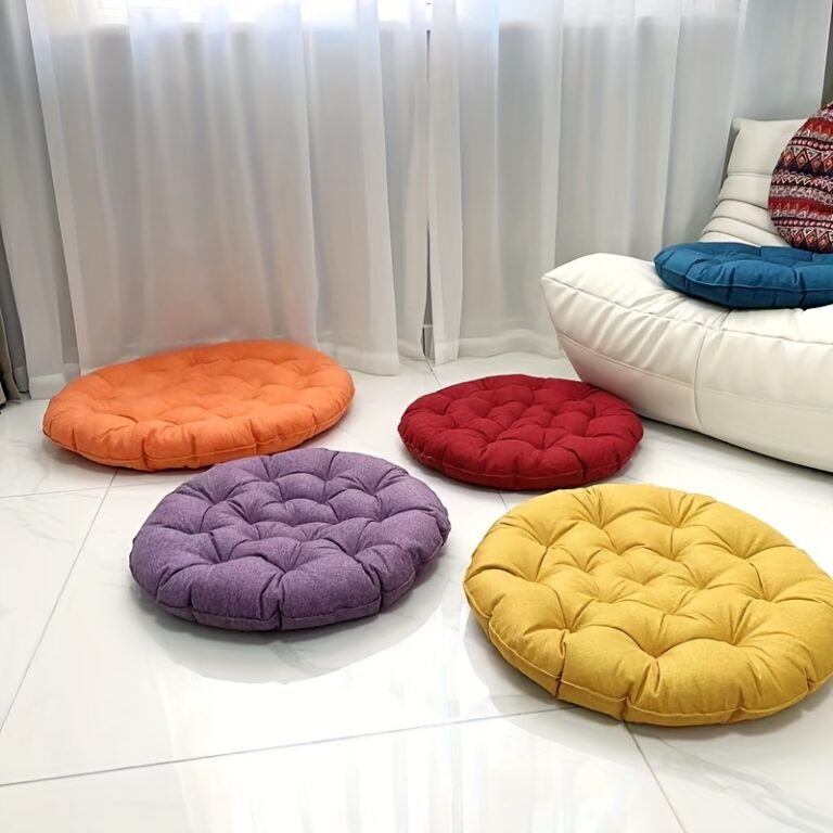 Japanese Linen Round Futon Thick Breathable Meditation Cushion With ...