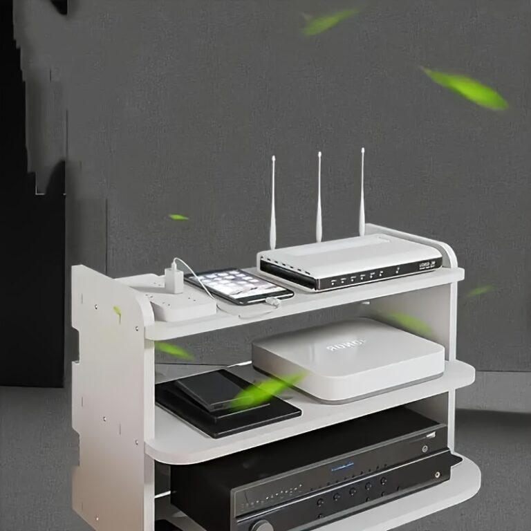 Wooden Nodrill Wall Shelf Router Tv Box Storage Organizer - Free ...