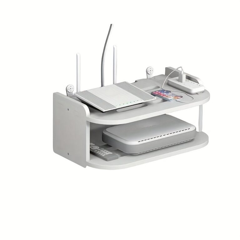 Wooden Nodrill Wall Shelf Router Tv Box Storage Organizer - Free ...