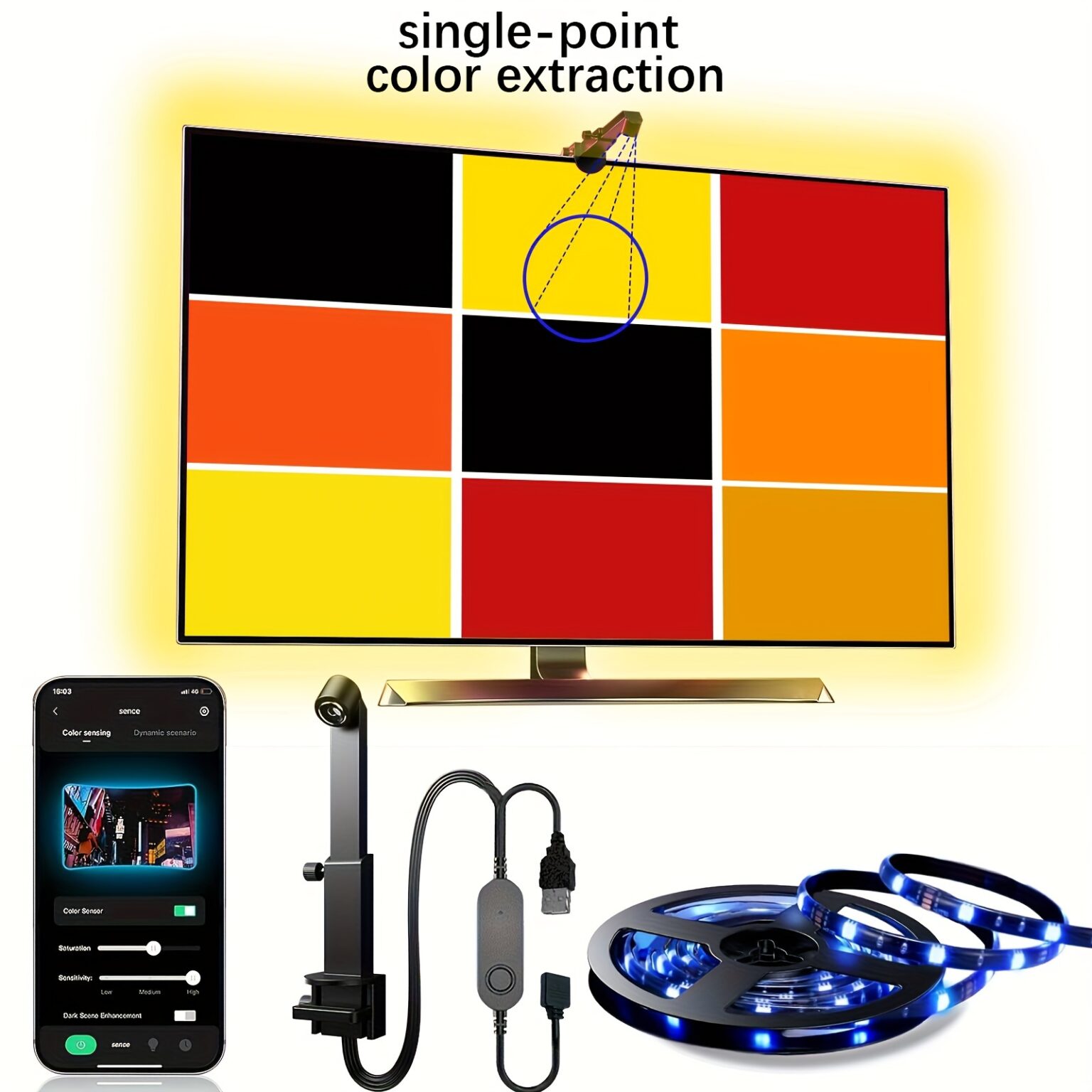 Rgb Led Strip With Music Sync App Control Tv Backlighting - Free ...