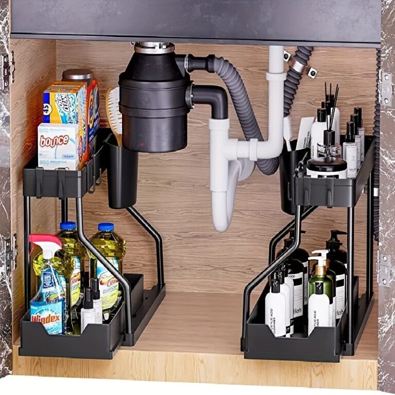 2tier Sliding Under Sink Organizer Spacesaving Kitchen Storage Solution ...