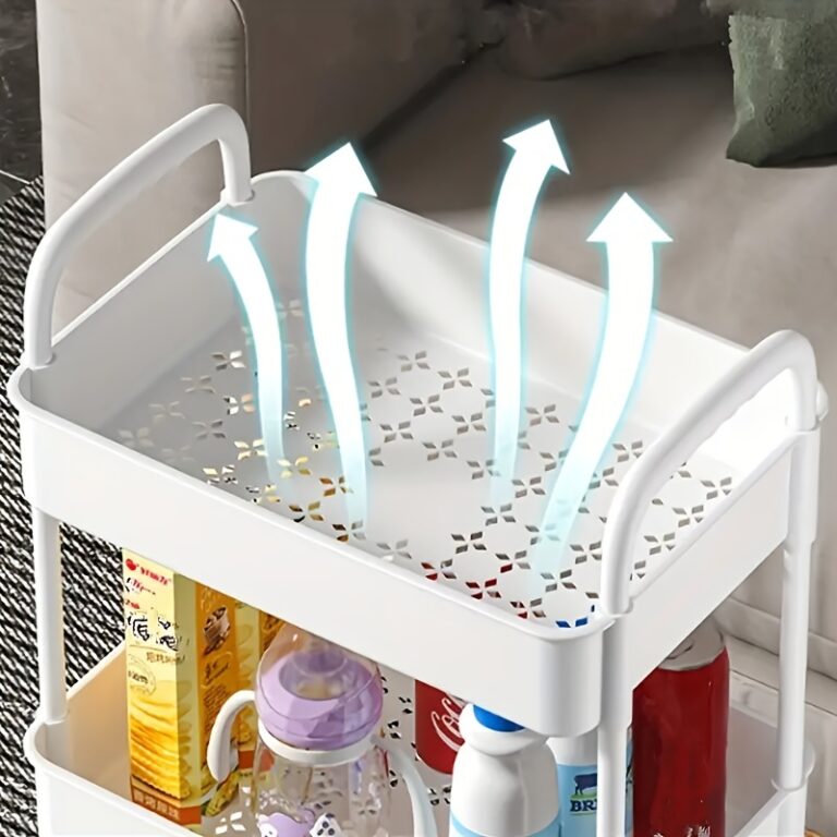 Compact Multilayer Trolley Storage Cart With Wheels For Home ...