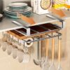Doublelayer Stainless Steel Kitchen Rack Wallmount Cutting Board Holder ...