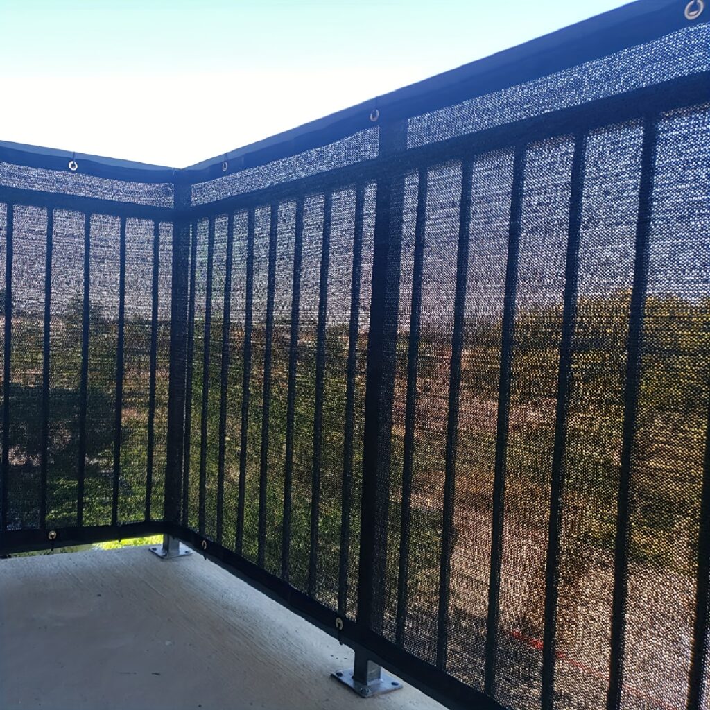 Black Balcony Privacy Screen Cover Patio Deck Porch Shade Cloth - Free ...