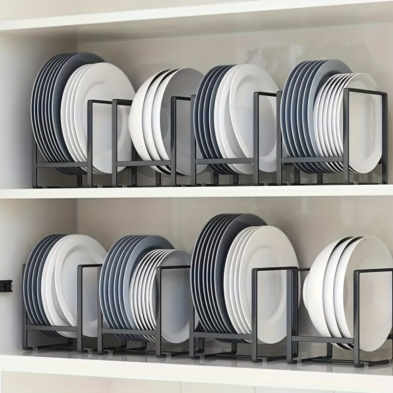 Adjustable Vertical Plate Cupboard And Pot Lid Organizer Kitchen ...