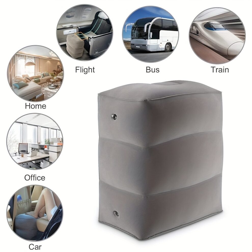 Ultimate Comfort Adjustable Portable Inflatable Foot Rest For Plane Car ...