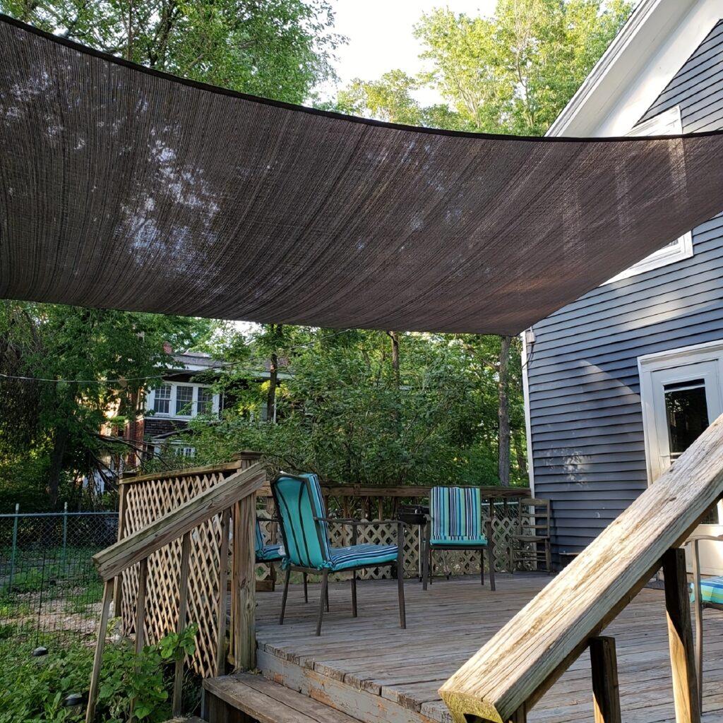 Heavyduty Uvresistant Shade Cloth With Grommets For Gardens And Patios ...